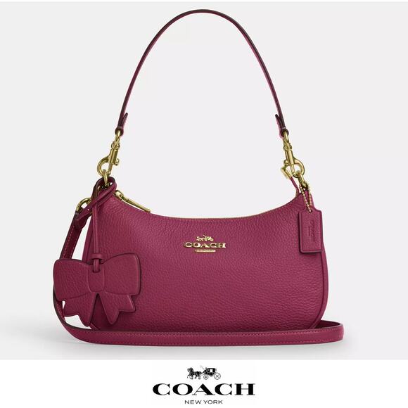 Coach | Bags | Coach Teri Shoulder Bag With Bow Charm | Poshmark
